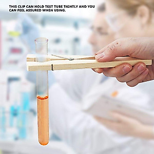 10Pcs Wood Test Tube Clip,Test Tube Holder Clamp Clip for Laboratory Equipment Testing Tool 18cm/7.1in Length