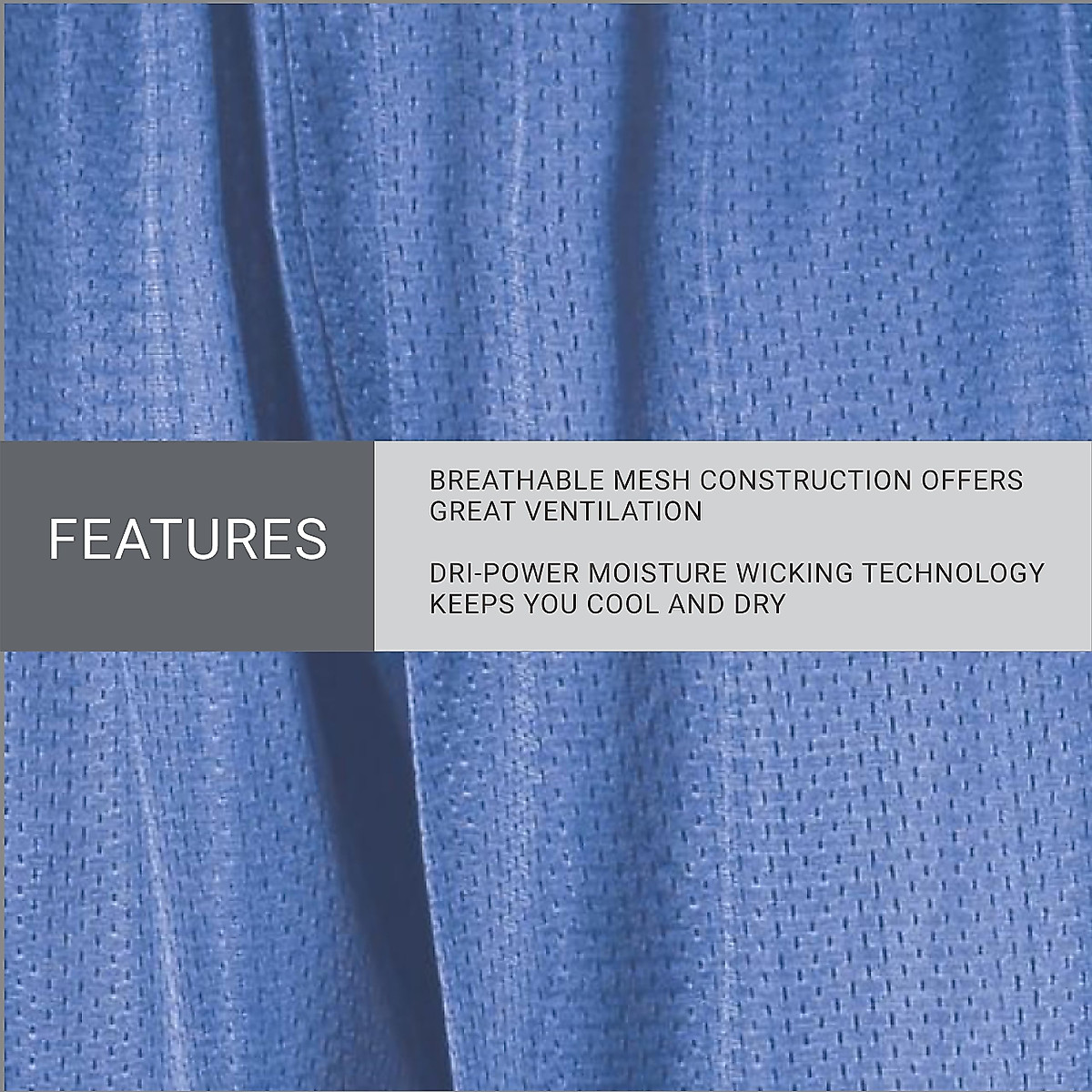 Russell Athletics Dri-Power Mesh Boys' Active Shorts - Comfortable, Breathable, and Stylish Sports Performance Activewear, Columbia Blue, Small