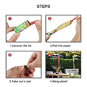 Ckyuna 30 Packs Fly Paper，Fly Strips，Fly Tapes, Fly Trap, Fly Catcher Ribbon,Fly Catcher Trap, Fly Ribbon, Fly Bait