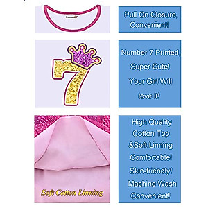 PrinceSasa Number 7#7 Child Tutu Party Girls Birthday Summer Dresses,6EDTA7,7-8 Years(Size 140)