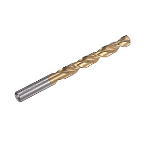 HARFINGTON Twist Drill Bit 12.6mm Titanium Coated (HSS-E) M42 High Speed Steel 8% Cobalt Straight Shank for Stainless Steel Aluminum Alloy Metal
