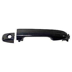 TRQ Front Exterior Door Handle Black Compatible with 2012-2017 Toyota Camry