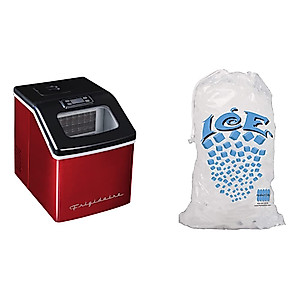 Frigidaire EFIC452-SSRED XL Ice Maker and Perfect Stix Ice Bags (25 Count) Bundle