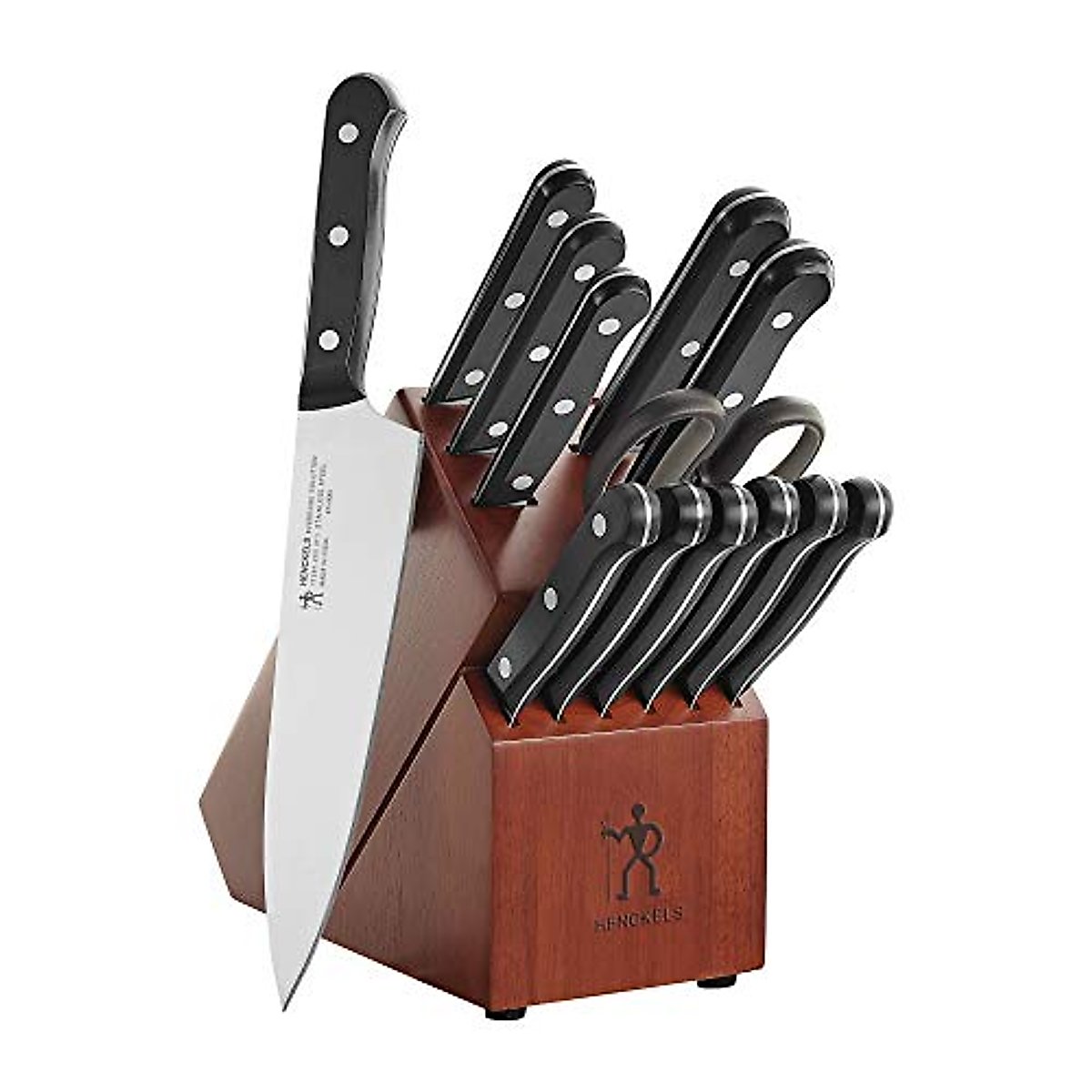 HENCKELS Everedge Solution Razor-Sharp 14-Piece Knife Set with Block, German Engineered Knife Informed by over 100 Years of Mastery
