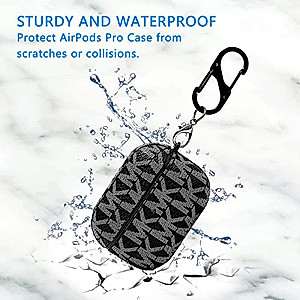 TANGABA AirPods Pro Case Cover for Women Men, Full Body Shockproof Hard Shell Protective Cover Case with Keychain Compatible with AirPods Pro Charging Case [Front LED Visible]