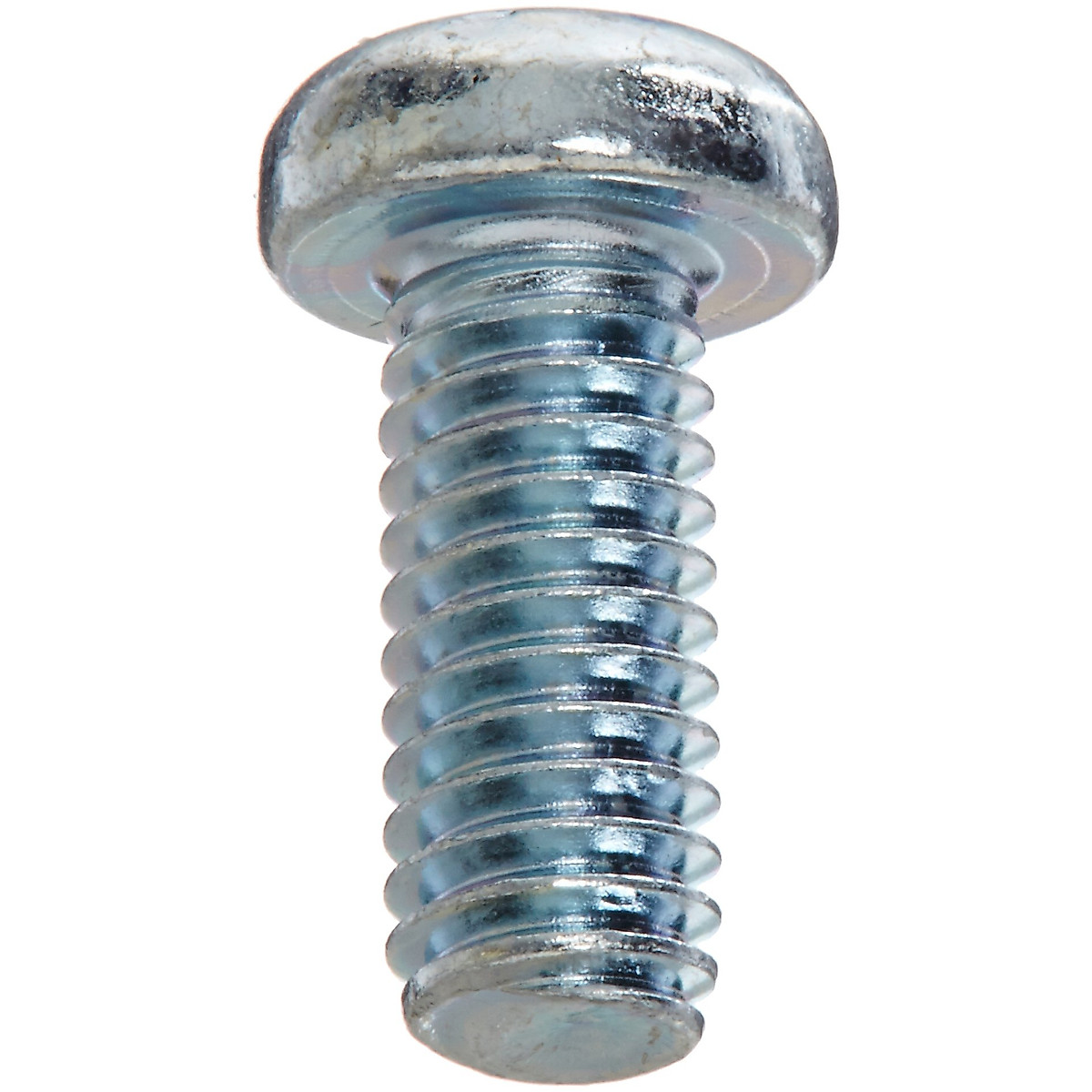 Small Parts Steel Pan Head Machine Screw, Zinc Plated, Meets JIS B1111, #2 Phillips Drive, M4-0.7 Thread Size, 10 mm Length, Fully Threaded, Imported (Pack of 50)