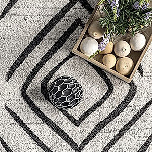 nuLOOM Janelle Machine Washable Transitional Moroccan Area Rug, 6' 7" x 9', Grey