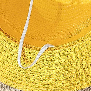 Yofuhope Straw Hat Luffy Hat Cospaly Hats Halloween Performance Costume Party Straw hat for Men Women Kids Yellow Strawhats Summer Hat (01Yellow)
