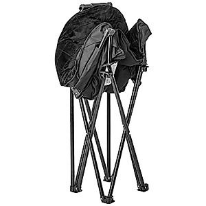 Urban Shop Sherpa Club Chair, Black 31.8D x 28.7W x 35.4H in