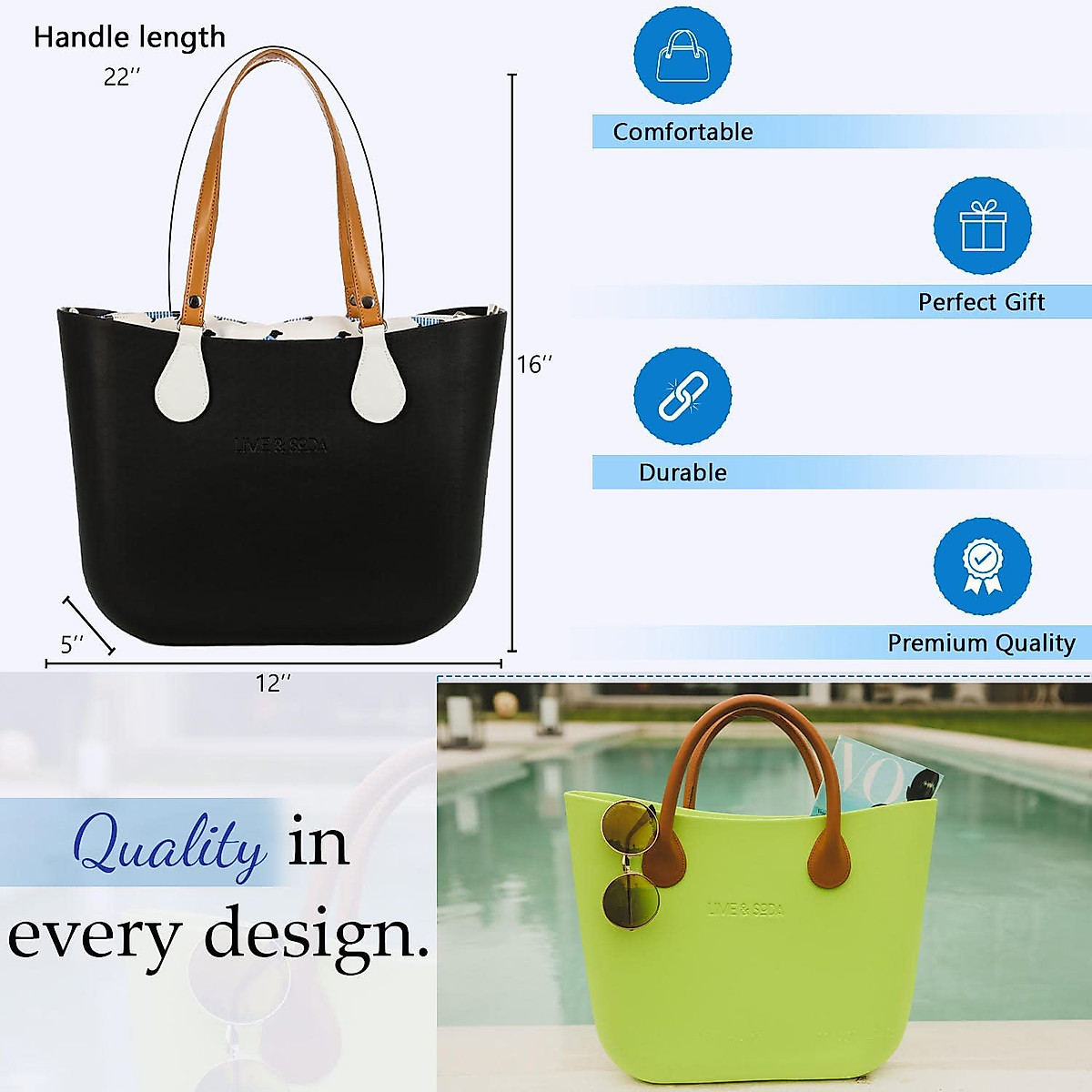 LIME AND SODA Women's Fashion Eva handbag - Mix and Match - Blue