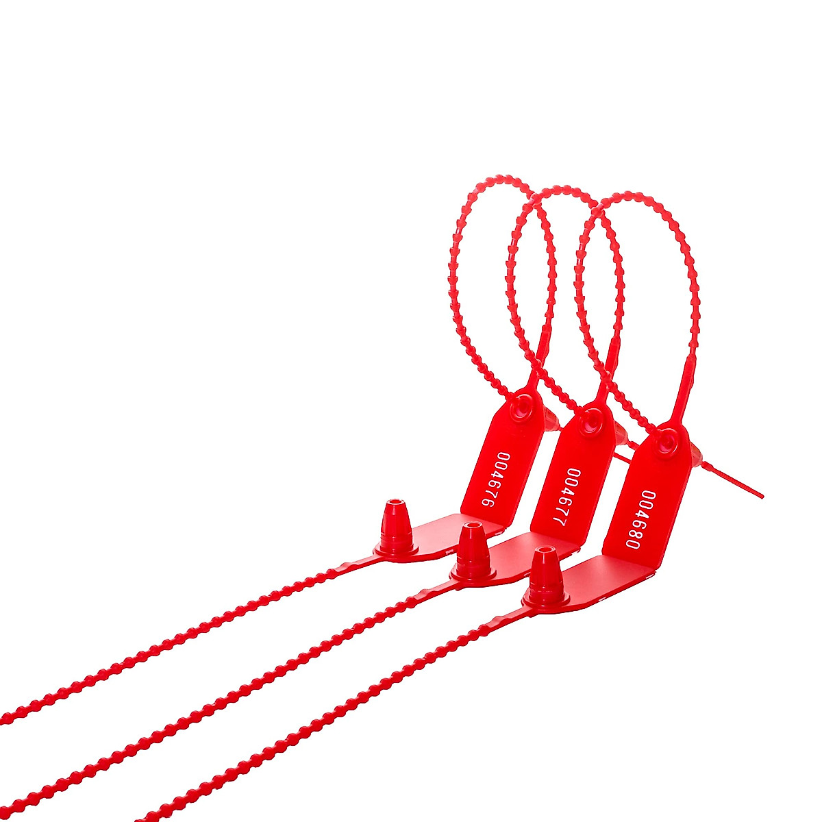 STYLIGHT - 1000 Shipping Seals, Plastic Truck Seals, Trailer Seals, Container Seals, Tamper Evident Seals, Security Seals, Numbered Sequentially (Red, 1000)