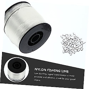 CLISPEED 2 Sets Nylon Fishing line Aluminum Parts Clear monofilament Thread Nylon Fishing Thread monofilament Fishing line Fishing Strap Nylon Wire Fishing Supplies Monocular White Conduit