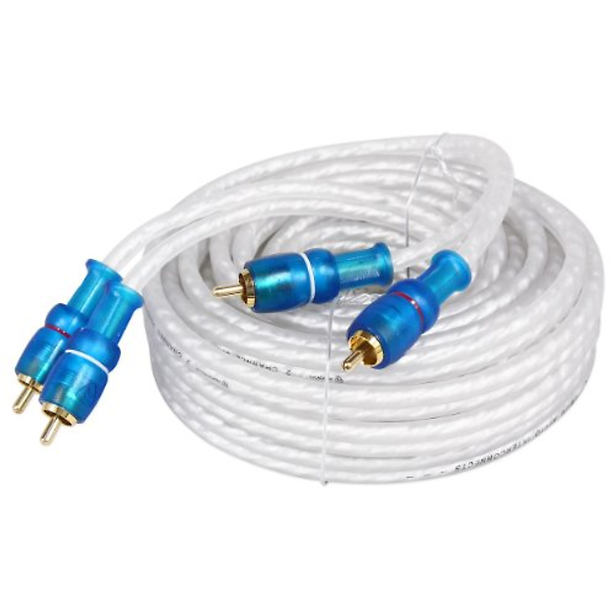 Rockville MRCA25 25 Foot Twisted Pair Marine RCA Cable 100% Copper, Split Pin