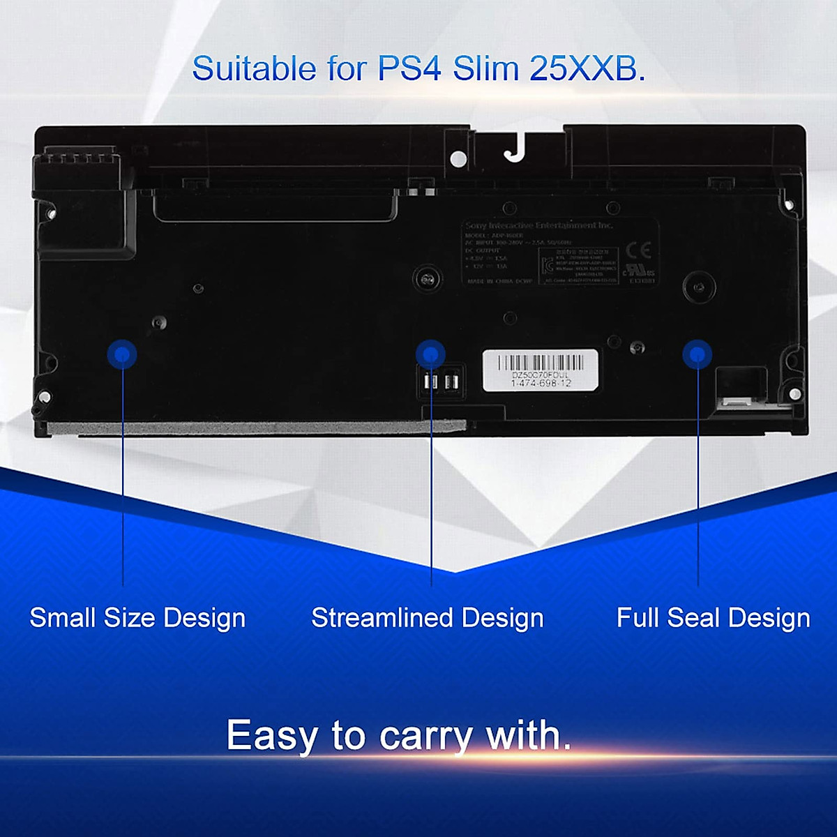 ADP-160ER Supply,Portable 4 Connection 9.8 x 4 x 1.2in Replacement Supply Unit for PS4 Slim 2000 for 4