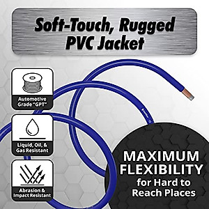 InstallGear 10 Gauge Wire (25ft) Copper Clad Aluminum CAA - Primary Automotive Wire, Car Amplifier Power & Ground Cable, Battery Cable, Car Audio Speaker Stereo, RV Trailer Wiring Welding Cable 10ga