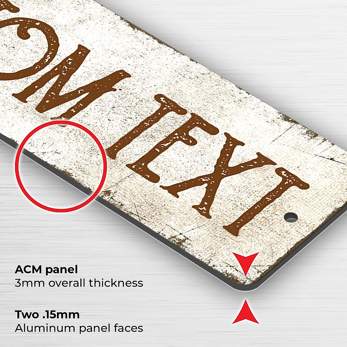 Rustic Custom Sign, Personalized Metal Signs, Cristmas Gift for Him Men Dad, Man Cave, Indoor and Outdoor Use, 4x18 Inches, ACM, Fade Resistant,