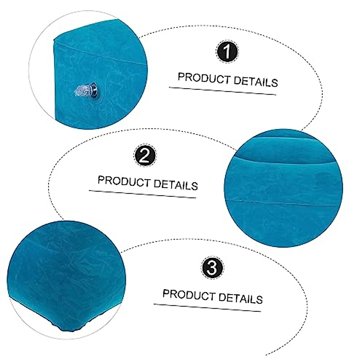 HOMSFOU Three-Layer Inflatable Mat Car Air Mattress Auto Floor Mats Reflexology Mat Footstool for Under Desk Leg Rest Bed Adjustable Pillows Car Floor Mat Fold Under The Table PVC Travel