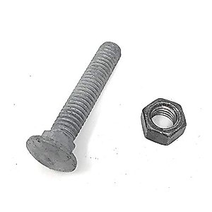Carriage Bolt 5/16-16 or 3/8-16 Galvanized (100 Count) Includes Nuts (3/8" X 1-1/4")
