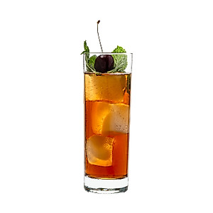 Vikko Highball Glasses with Weighted Base, 10.75 Ounce Drinking Glass, Set of 6 Collins Glasses for Juice, Water, Beverages and Cocktails