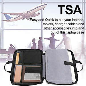 Ytonet Laptop Sleeve Case 13 13.3 Inch, TSA Slim Laptop Cover with Handle, Water Resistant Business Carrying Case Compatible with MacBook Air MacBook Pro HP Dell Lenovo Notebooks, Black