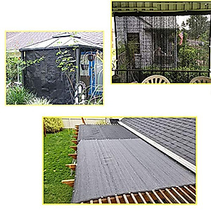 Black Shade Cloth Outdoor Roller Shade,Balcony Privacy Screen Cover, for Plant Cover, Greenhouse, Barn Or Kennel, Flowers, Plants