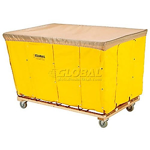 24 Bushel Yellow Vinyl Basket Bulk Truck, 53-1/4"L x 36-1/4"W x 30-1/2"H