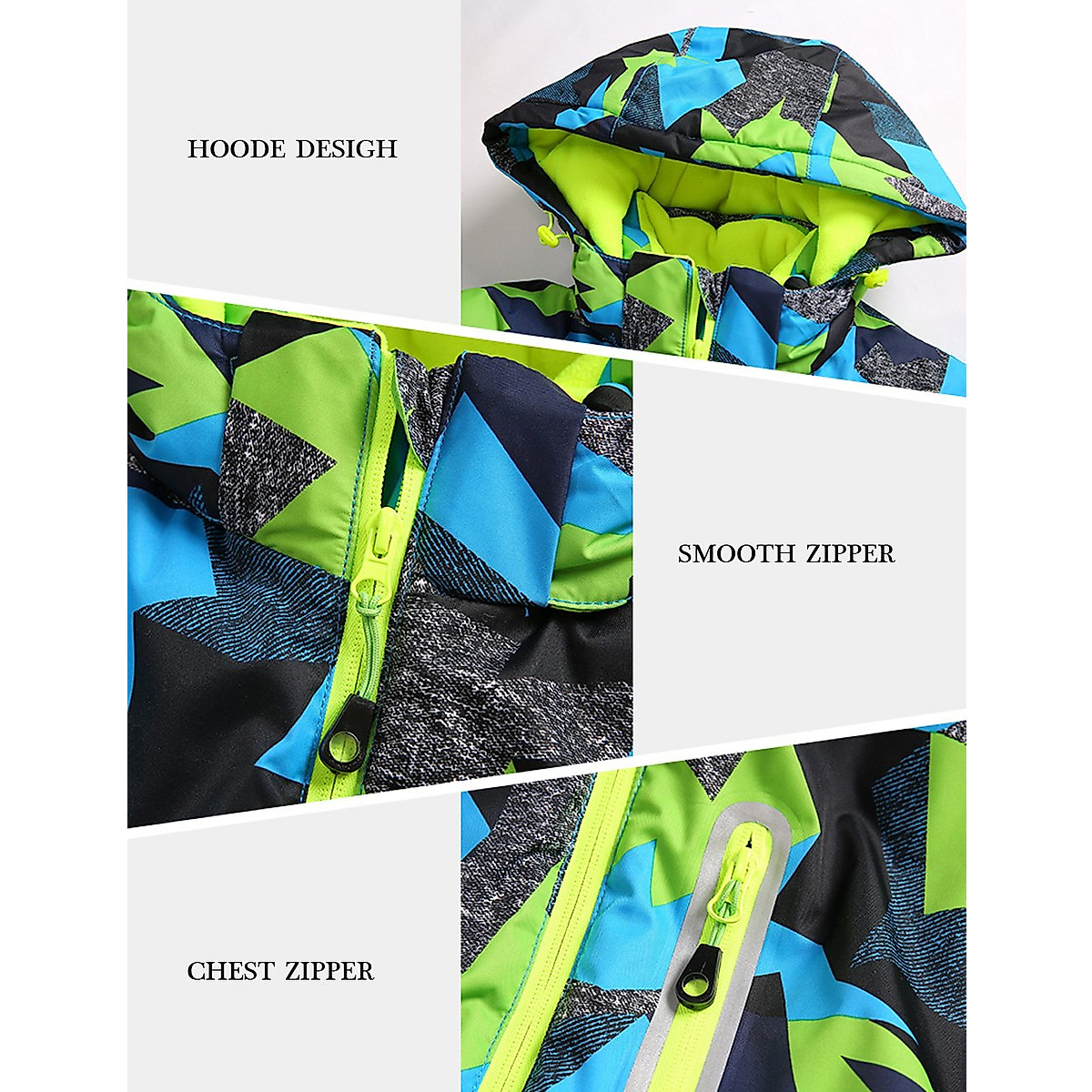 Boys Ski Jacket Snow Jacket Pants Suits Windproof Waterproof Winter Coats 25GR,8