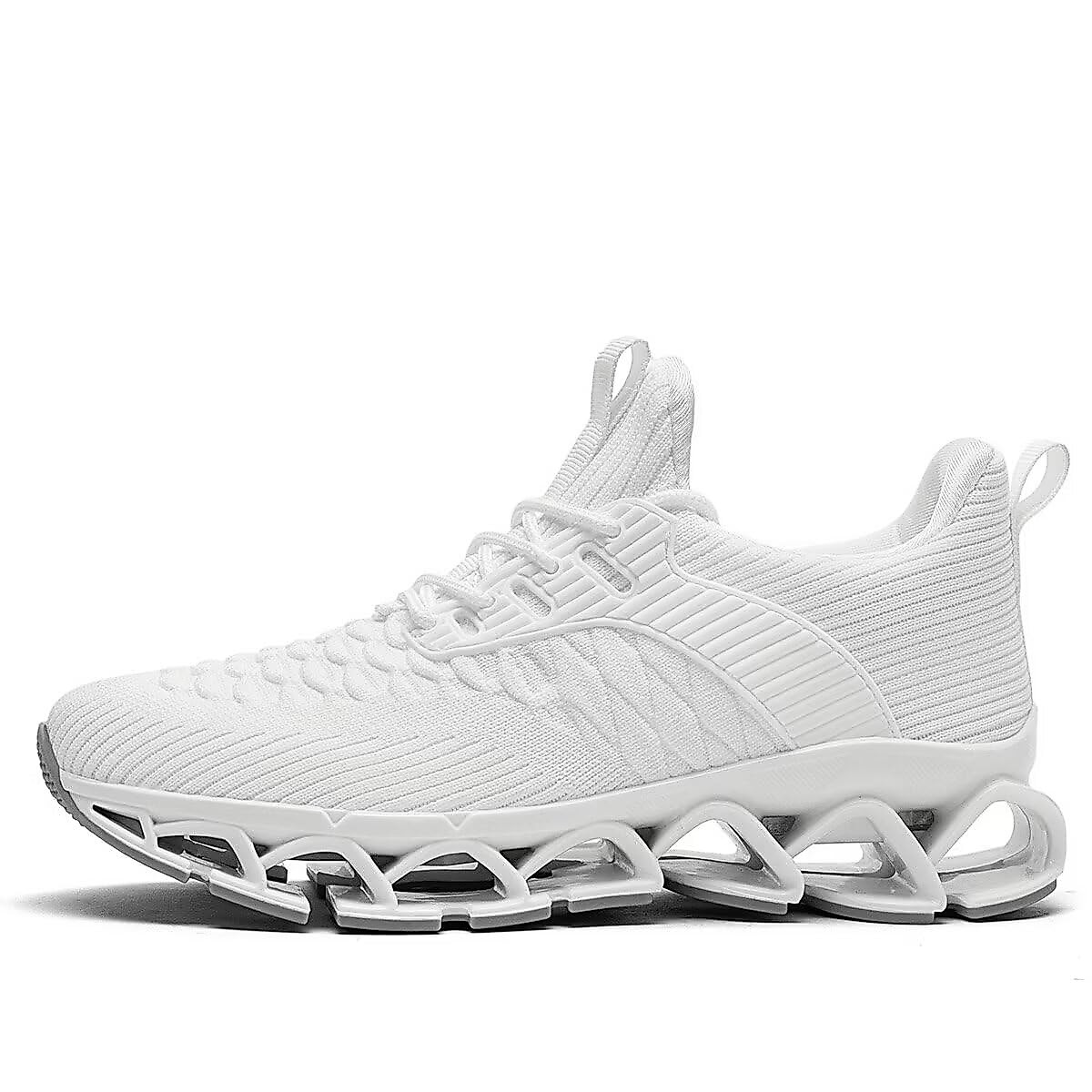 Non Slip Shoes for Women Tennis Shoes Ladies Slip on Fashion Blade Sneakers Women's Running Walking Sport Shoes Kids White