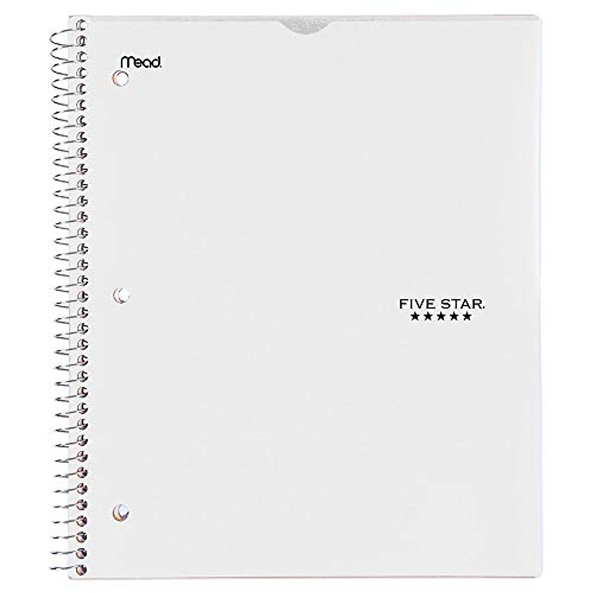 Five Star Spiral Notebook, 1 Subject, College Ruled Paper, 100 Sheets, 11" x 8-1/2" Sheet Size, Customizable Cover, Color Selected For You, 1 Count (08230)