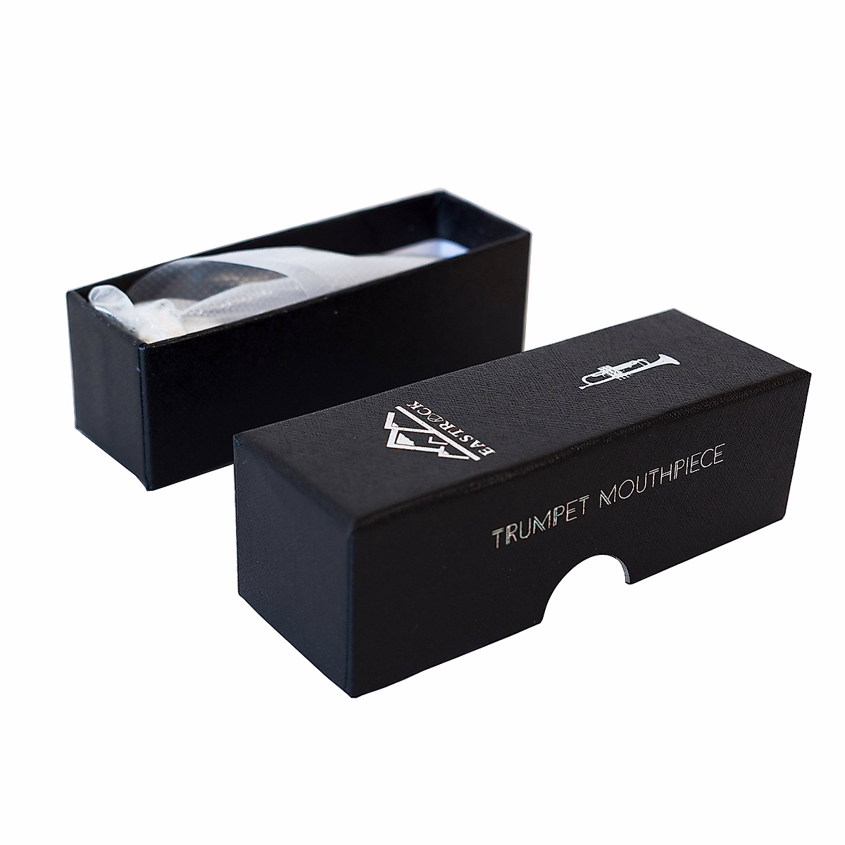 EASTROCK Trumpet Mouthpiece 3C Silver Plated Bullet Shape Vaccum Package