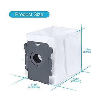 12 Pack Vacuum Bags Compatible with iRobot Roomba i & s & j Series, i3, i3+, i4, i4+, i6, i6+, i6Plus, i7, i7+, s9Plus, Vacuum Replacement Bags for iRobot Roomba Clean Base Automatic Dirt Disposal