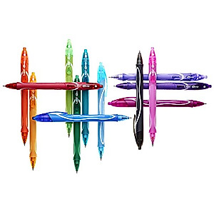 BIC Gel-ocity Quick Dry Ballpoint Pens - Red, Box of 12