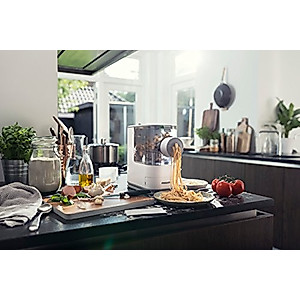 Philips Compact Pasta and Noodle Maker with 3 Interchangeable Pasta Shape Plates - White - HR2370/05