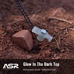 12-Piece Galvanized Steel Tent Pegs - Glow in The Dark Garden Stakes