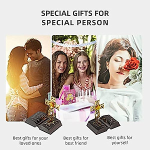 CRYSTOCRAFT Mini Bible Series Gift with Austrian Crystal Studded Art Home Decor for Your Loved One, Friends (Gold) (Mini Cross Bible Story B)