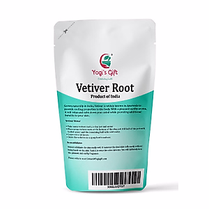 VETIVER Root 4 oz(114 Grams) | Great Aromatic Roots | 100% Pure and Natural Mesmerizing Fragrance | Product of India | Non-GMO, Vegan | Yogi's Gift®