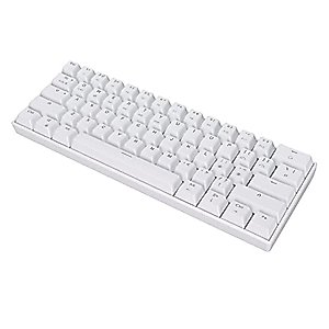 Zyyini Mechanical Keyboard, 61 Key Mechanical Gaming Keyboard with RGB Backlit Computer Keyboard, 3 Mode Connection, for Windows/for HarmonyOS/for Android/for iOS(Red Shaft)
