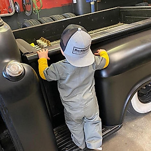 Knuckleheads Little Threads Infant- Newborn Photography Outfits Boy- Snapbacks Sun Hat Flat Bill Summer Beach Trucker Youth Fun Cute Fitted Gorras Baseball Mesh Cap (S 12-24 Months, Henry)