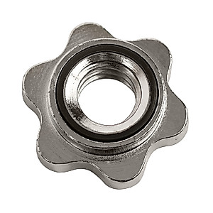 Sunny Health & Fitness 47 in Threaded Chrome Curl Bar with Ring Collars - STCB-47, grey