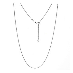 ARGENTO REALE Adjustable Wheat Chain Necklace, 925 Sterling Silver Necklace for Women, Bolo Necklace, Adjustable Chain For All Pendants