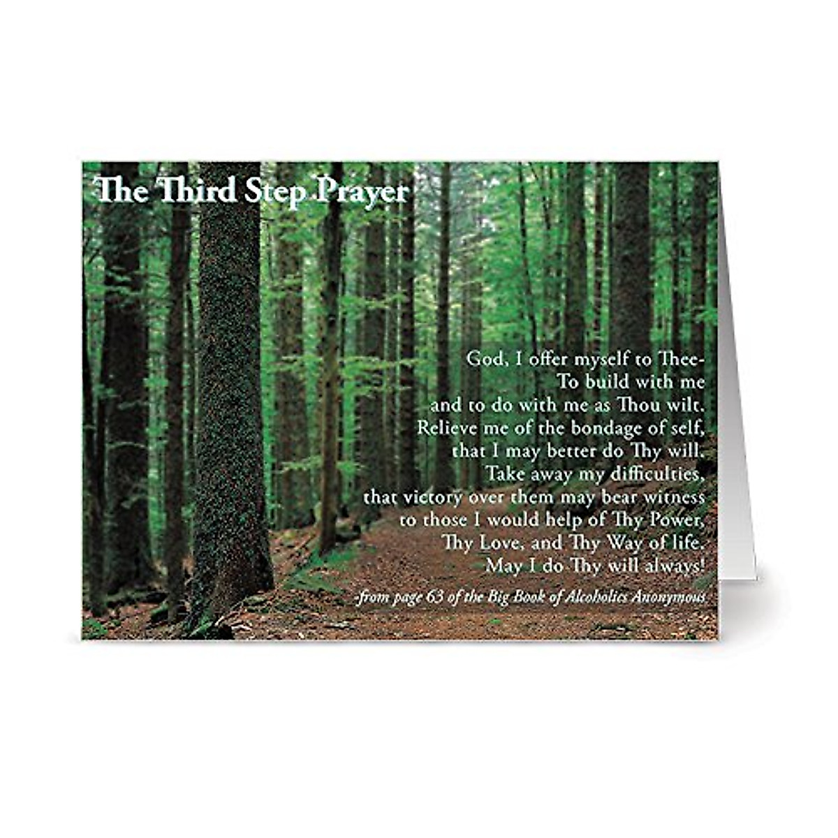 Sobriety Greeting Cards – 24 Pack – Sobriety Prayers Note Cards – Unique Design – Kraft ENVELOPES Included – Blank Greeting Card – Glossy Cover Blank Inside – by Note Card Café