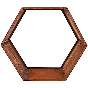 Sunnydaze Outdoor Hexagon Heavy-Duty Firewood Log Rack - Honeycomb Design - Cold-Rolled Steel Construction - 30-Inch