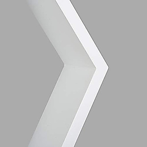 AHDECOR Wall Mounted Hexagon Floating Shelves, Wooden Wall Organizer Hanging Shelf for Home Decor, Set of 3, White