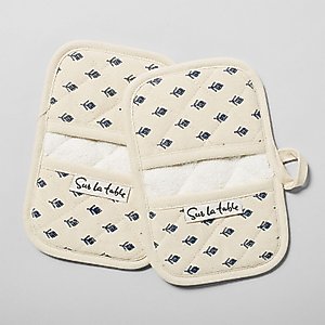 Sur La Table Tulip Mini Mitts, Set of 2, White