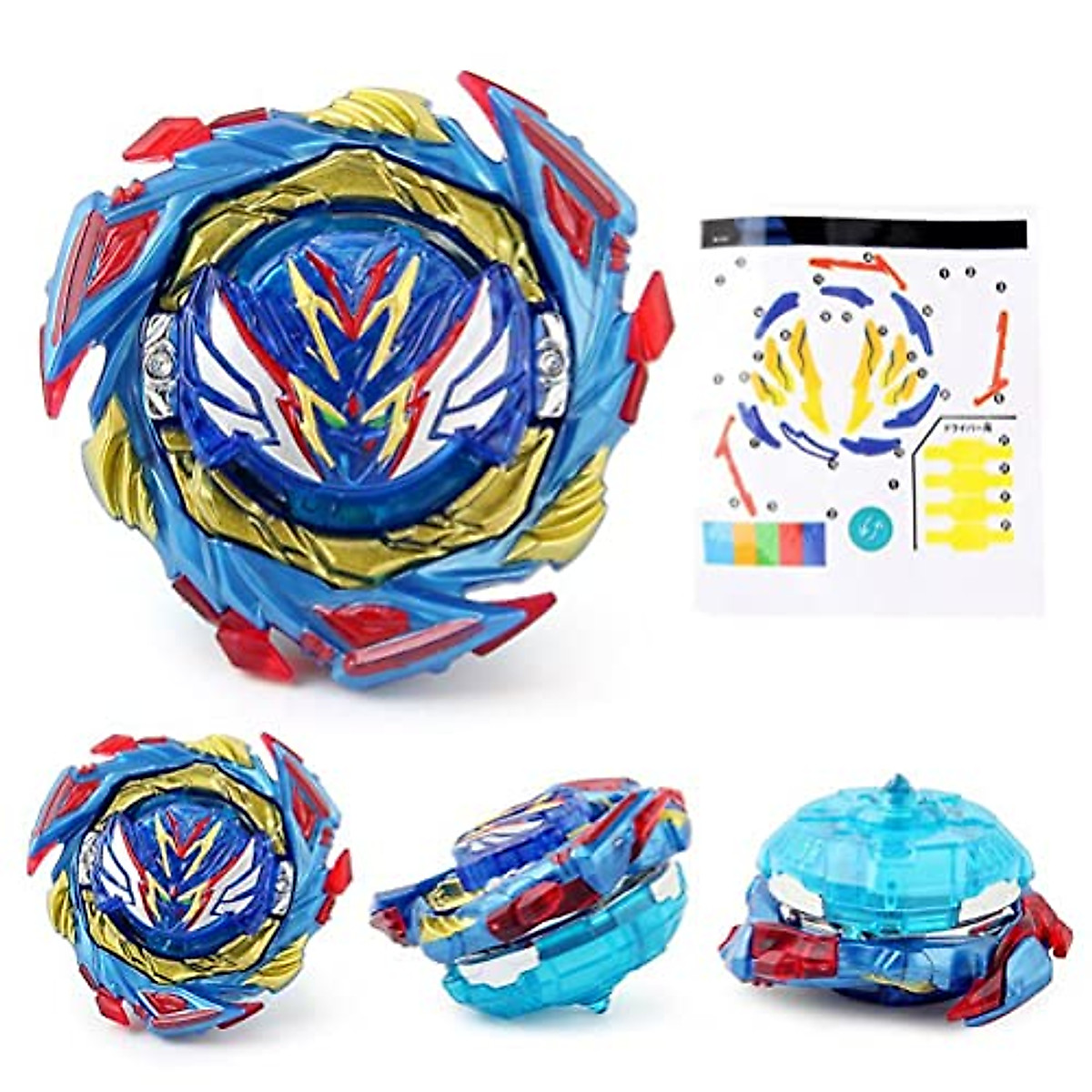 Left Right Sparking Launcher Lr Bey Burst Evolution Turbo Blade Master Battling Tops String Launcher Grip Booster B-187 Savior Valkyrie.Sh-7 God Bay Starter Set Gaming Spinning Toy Boys'Gifts
