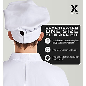 Chef Hat for Men and Women - Cute Chef Hats for Adults, The Perfect Pizza Chef Hat, Mens Chef Hat White