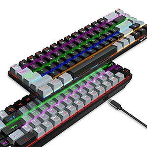 Pasotim V800 Mechanical Keyboard 68 -Color RGB Multiple Backlit Gaming Wired Keyboard Blue Axis