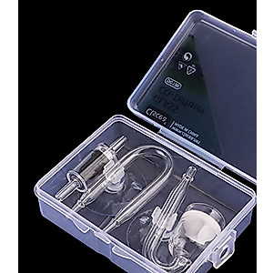 Clscea Aquarium Glass CO2 Diffuser Atomizer with U Tube Check Valve Suction Cup Premium Version