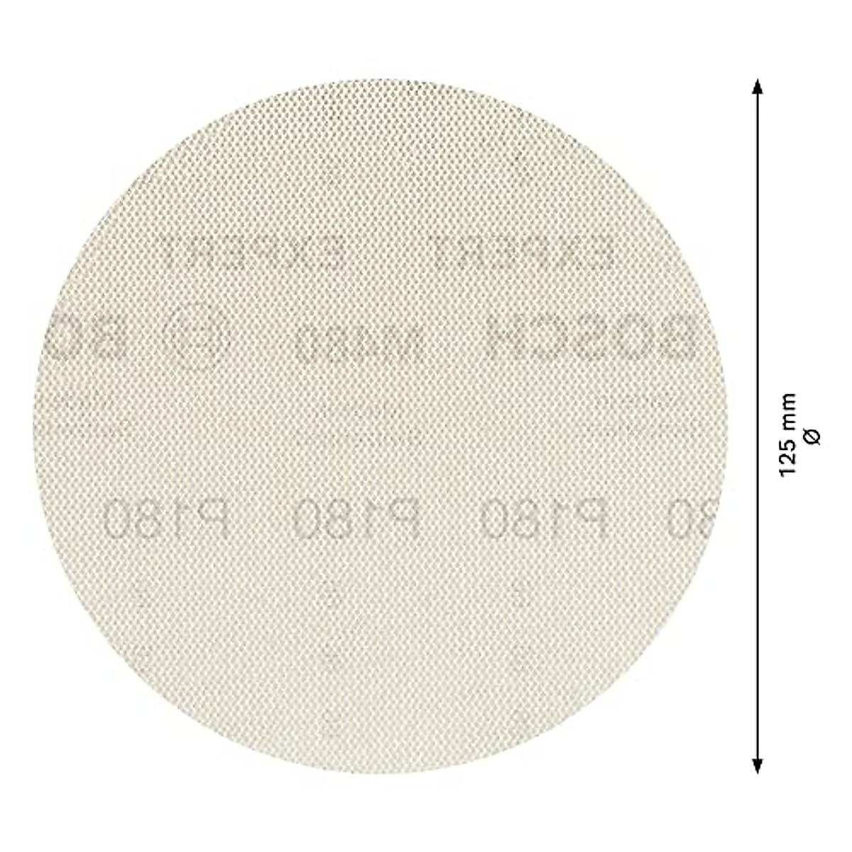 Bosch Professional 5x Expert M480 Sanding Net (Ø 125 mm, Grit 180, Accessories Random Orbital Sander)