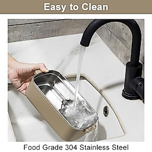 Lille Home Stainless Steel Bento Lunch Box for Adults, 34oz Portable Food Container with Lunch Bag and Utensils, Ideal for Meal Prep and On-the-Go (Brown)